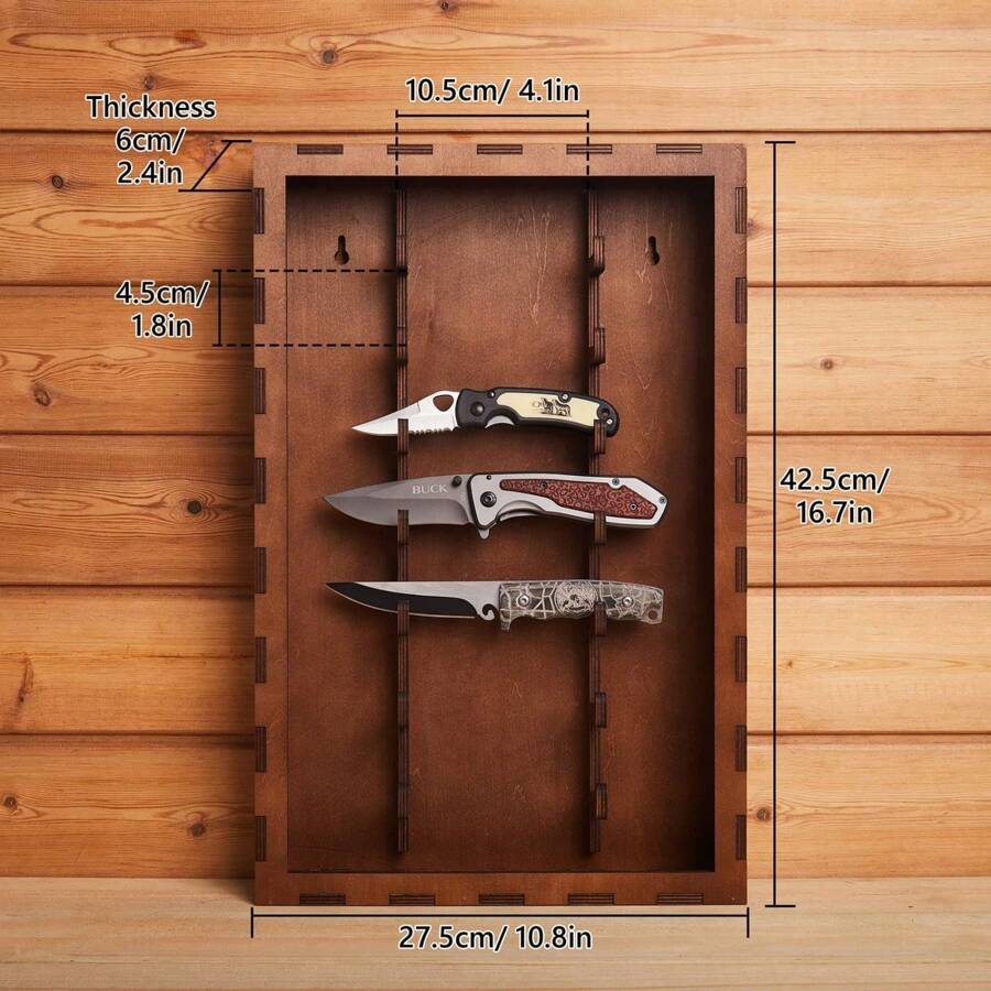 Pocket Knife Display Stand - Rustic Knife Barn Military Folding Knife ...