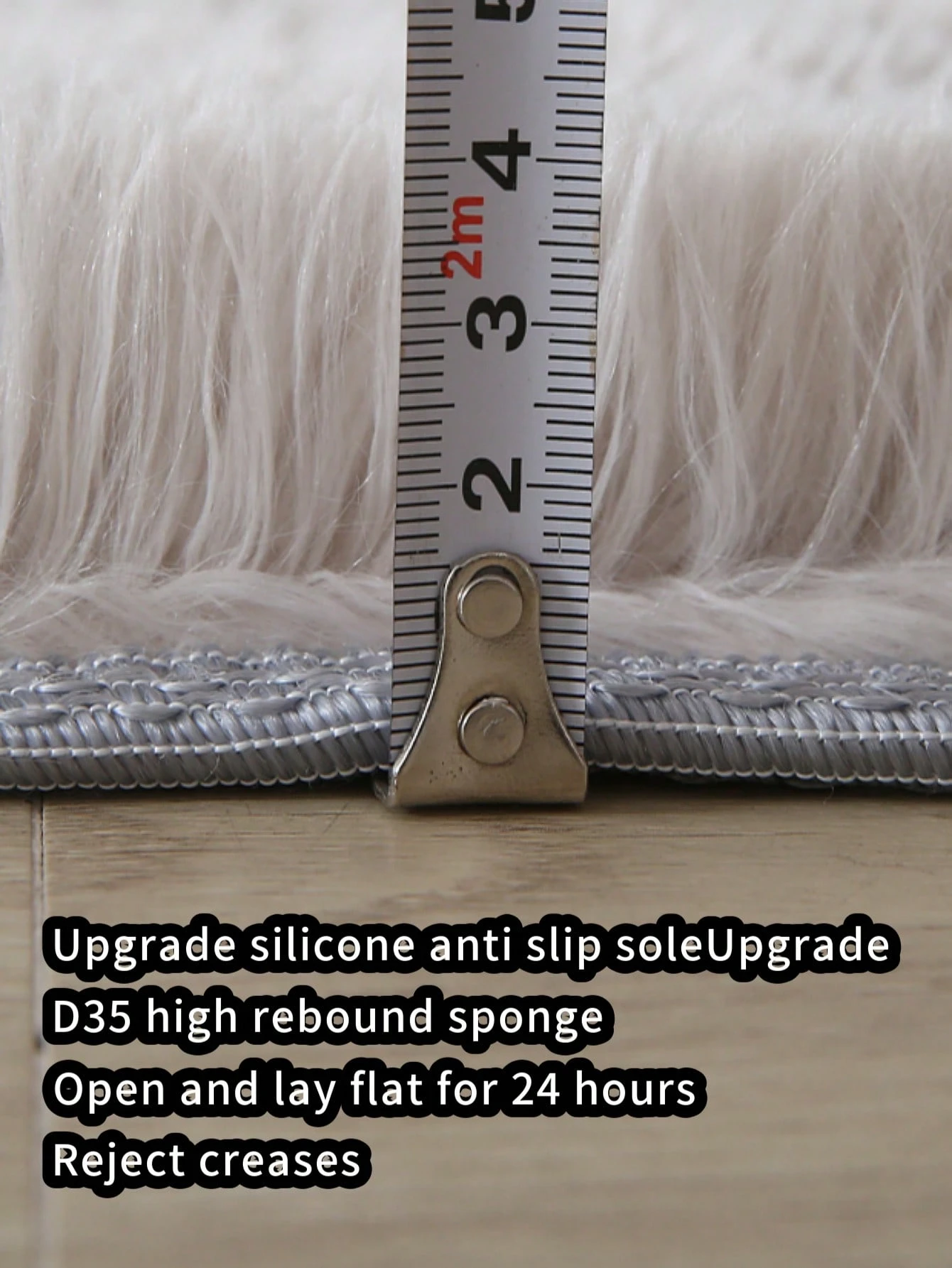 Upgraded D35 High Resilience Foam Green Shag Rectangular Area Rug ...