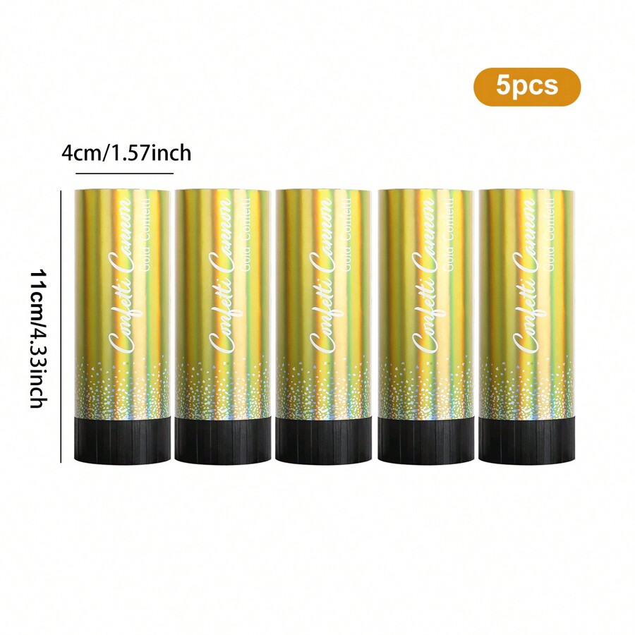 5pcs Multicolor Confetti Pull String Party Popper (Do Not Point The ...