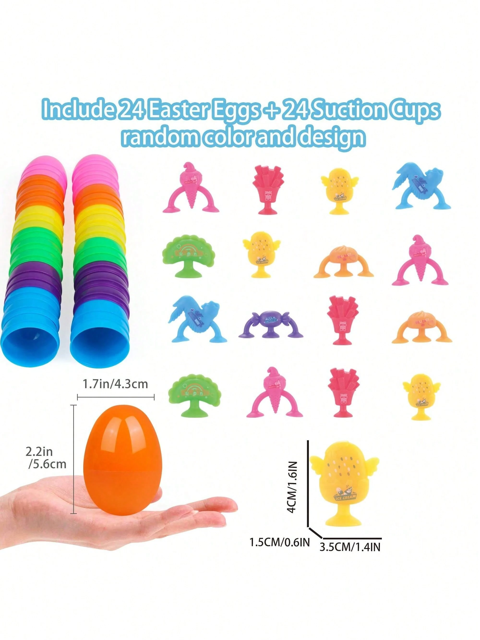 20 Pack Plastic Prefilled Easter Eggs With 30 Pieces Easter Monster ...