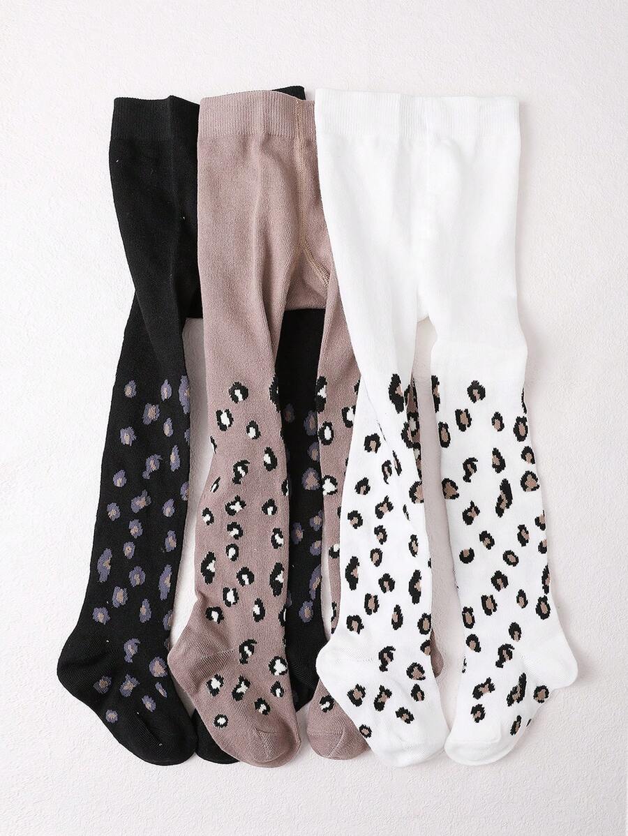 3 piezas de leggins tipo calzas con estampado de leopardo para niños ...