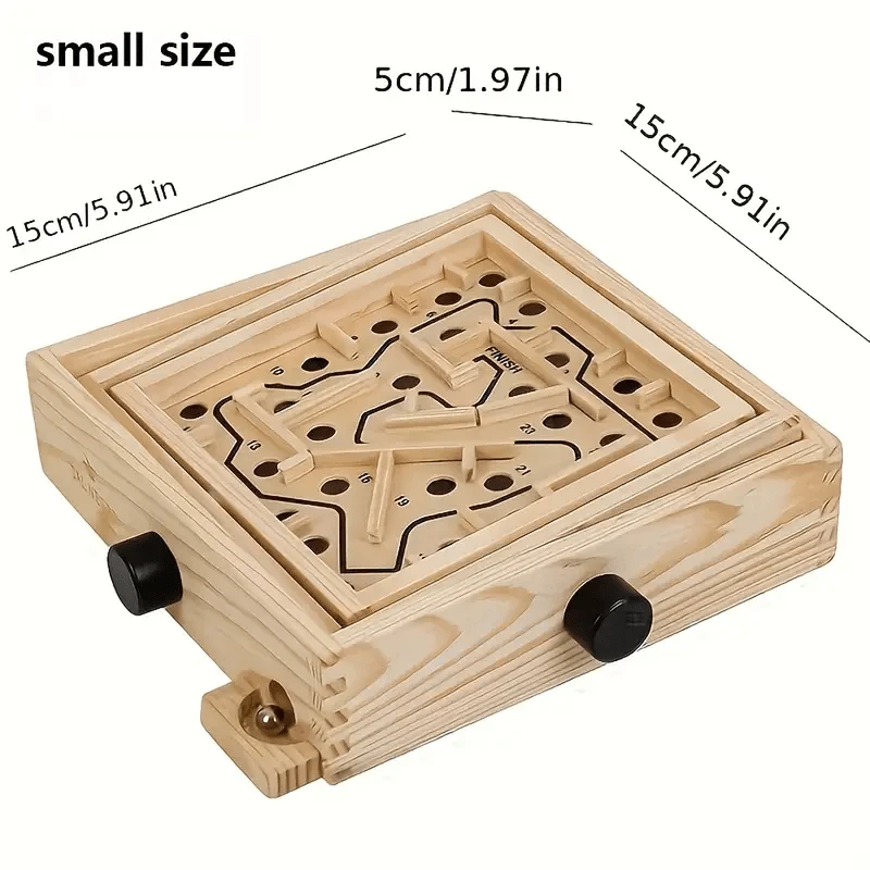 Interactive Wooden Balance Ball Game - Balance Rolling Ball Maze Game ...
