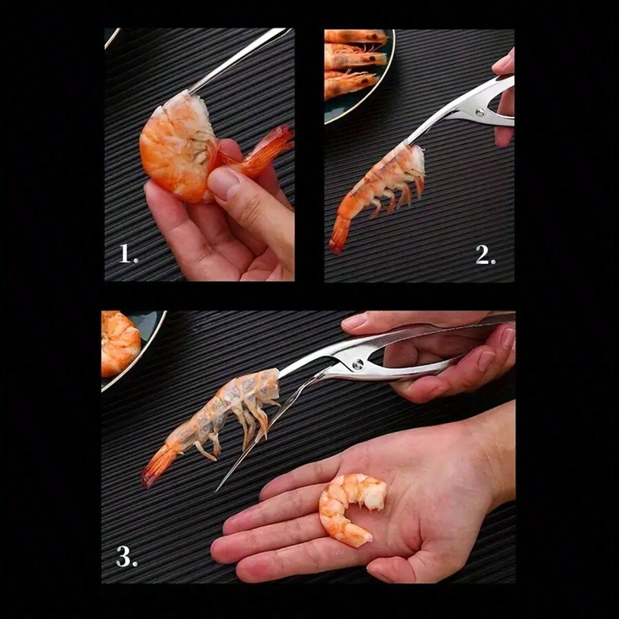 Stainless Steel Shrimp Intestinal Removal Tool - Ergonomic Handle ...