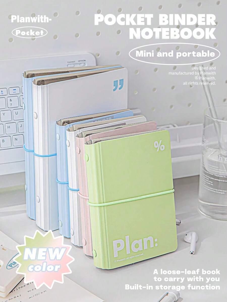 Planwith Pocket Loose Leaf Notebook Removable A7 Portable Memory Mini ...