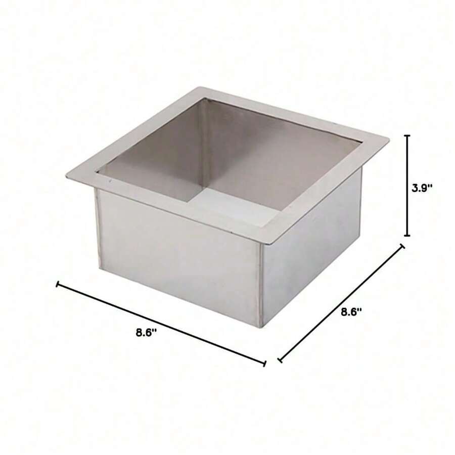 Drop-In Trash Chute - 304 Stainless Steel Square Built-In Countertop ...