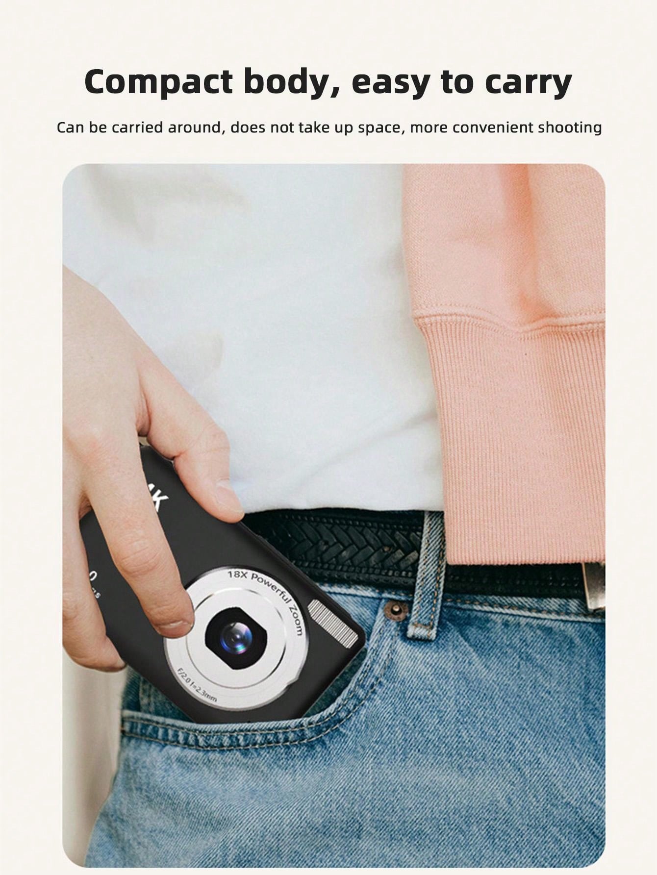 2025 New Best Seller 4K Pixel Retro Student High Definition Digital Camera, CCD Mirrorless ...