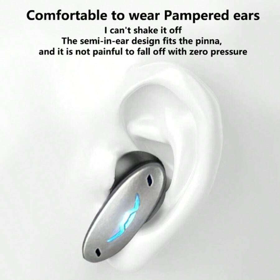 Finger Spinner Bluetooth Earphones, BT5.4 Semi-In-Ear Noise Cancelling ...
