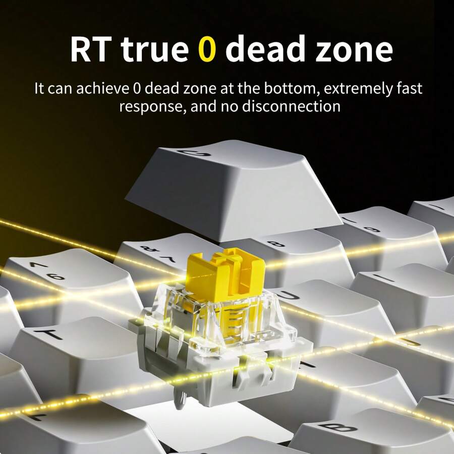 Teclado magnético de eixo de 3 modos Black Shark AK680MAX, switch hot ...