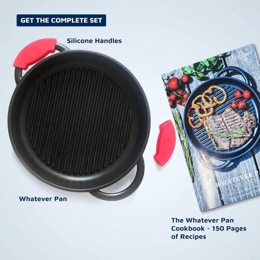 The Whatever Pan Cast Aluminum Griddle Pan For Stove Top - Lighter Than ...