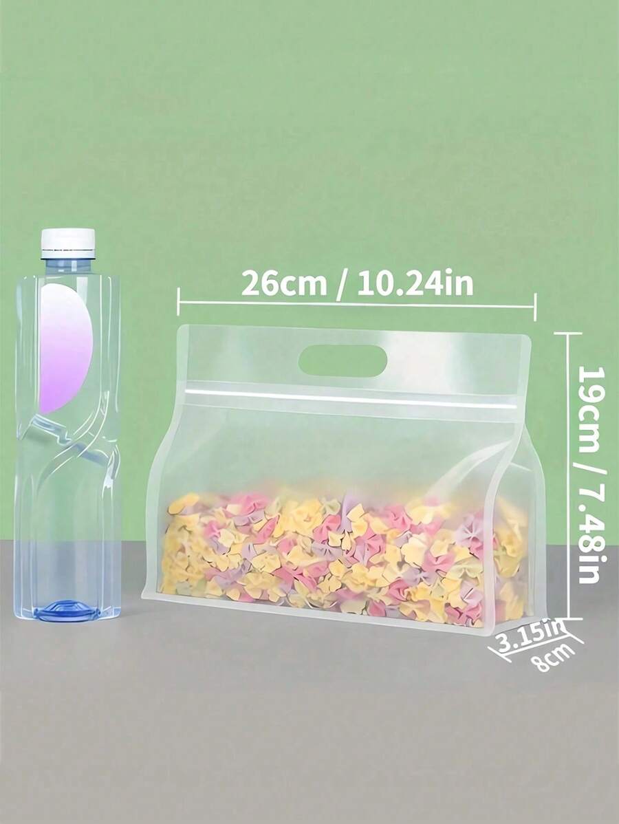 10pcs Reusable Silicone Food Storage Bags - Perfect For Nuts, Cereals ...