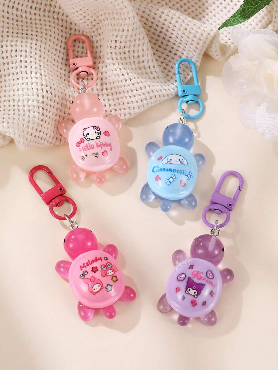 Sanrio 1pc Sanrio Luminous 3D Turtle Cartoon Keychain, Creative Charm ...