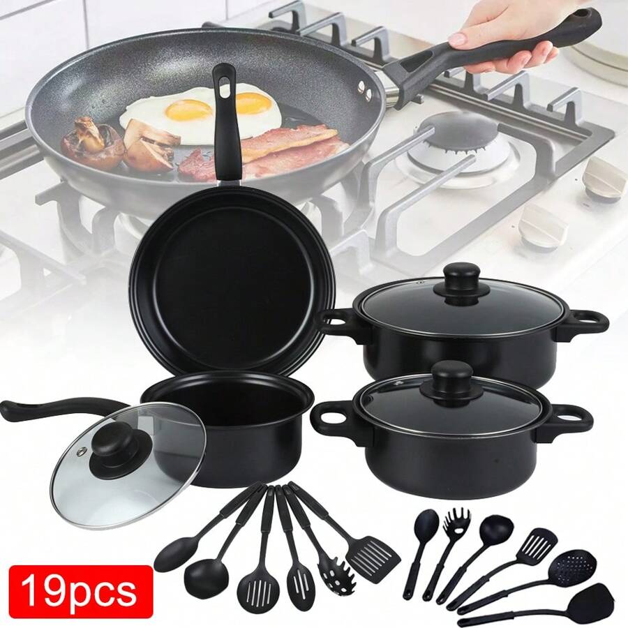 19PCS Pots And Pans Set Non Stick Cookware Set Nonstick With Cooking ...