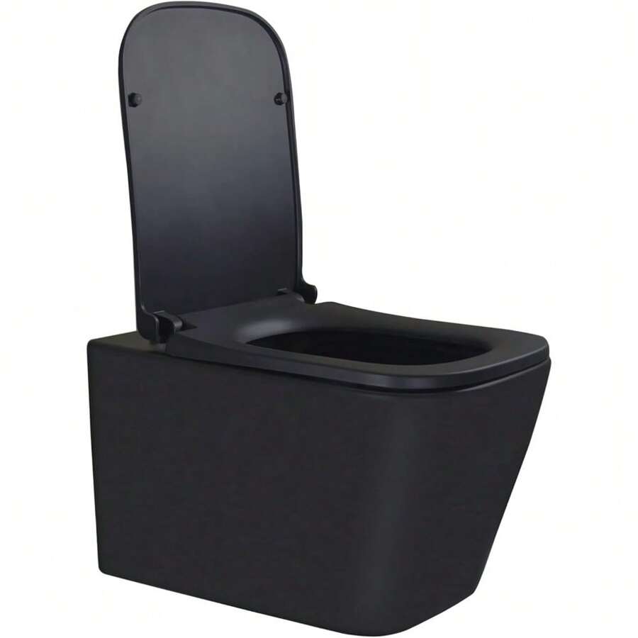 WinZo WZ5923B Rectangular Wall Hung Toilet Bowl Wall Mounted Bowl With ...