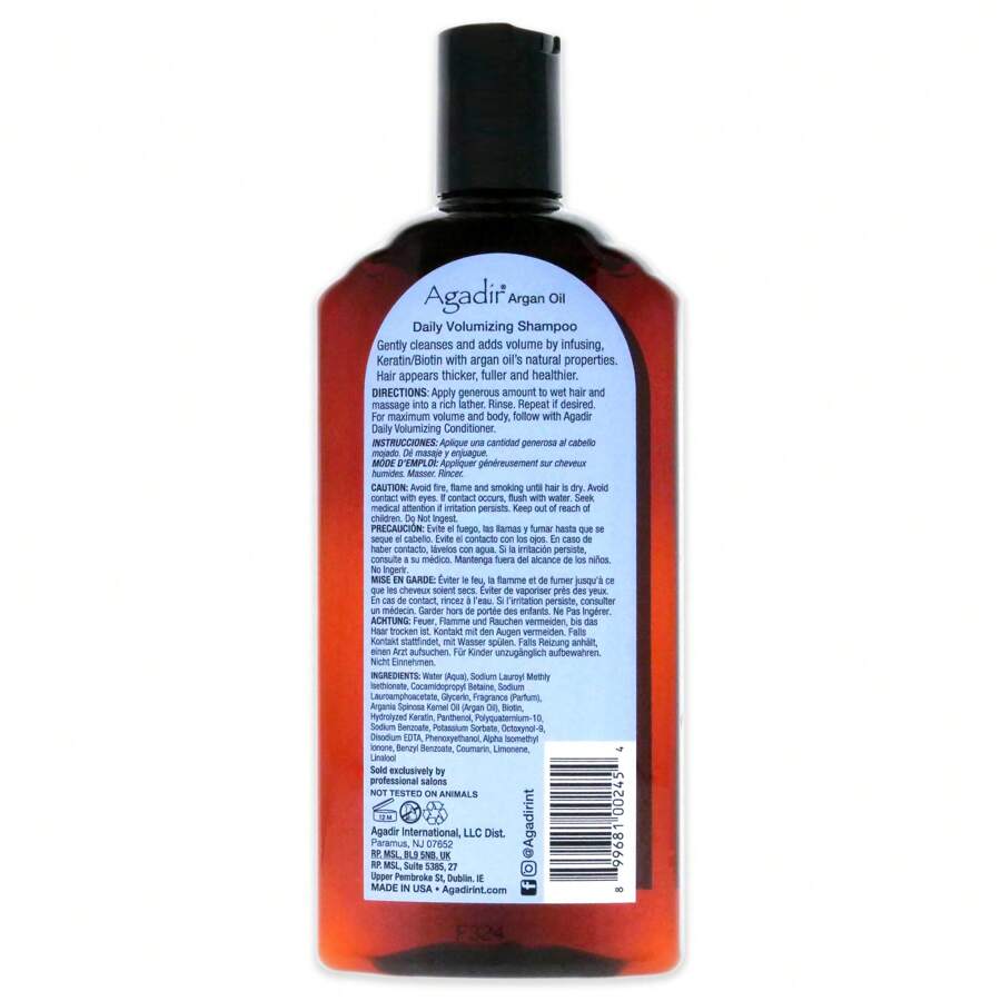 Agadir Argan Oil Daily Volumizing Shampoo By Agadir For Unisex - 12.4 ...