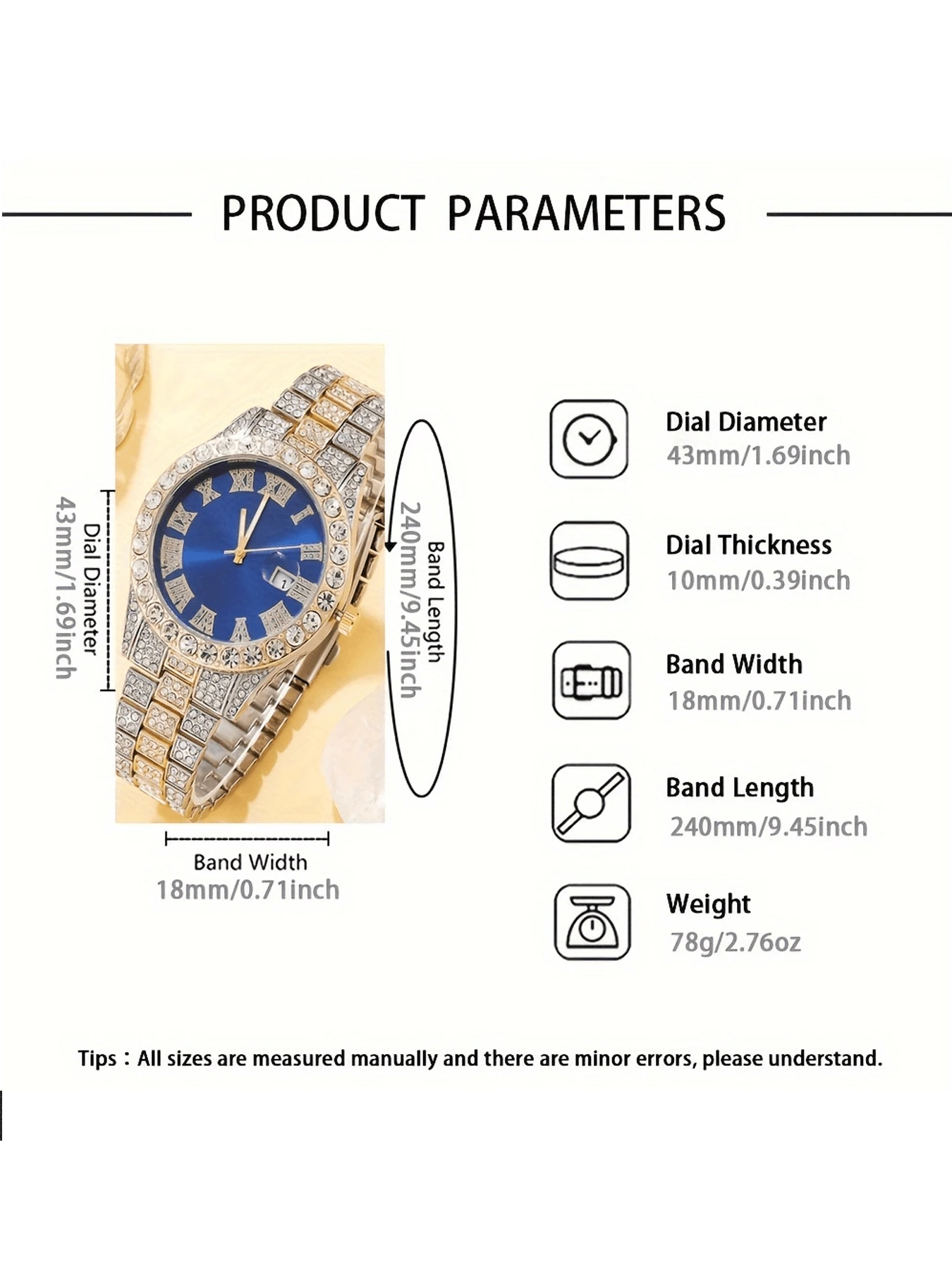 3pcs Men's Quartz Watch Set, Stylish & Trendy Design, Round Dial, Zinc ...