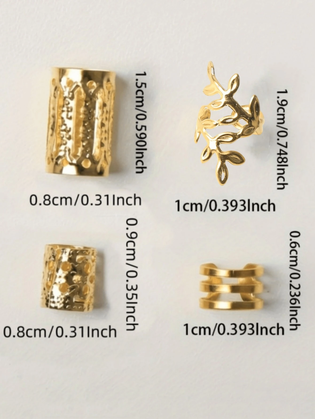 40pcs Gold Hair Loop Set Dreadlock Hair Jewelry Accessories, Street ...