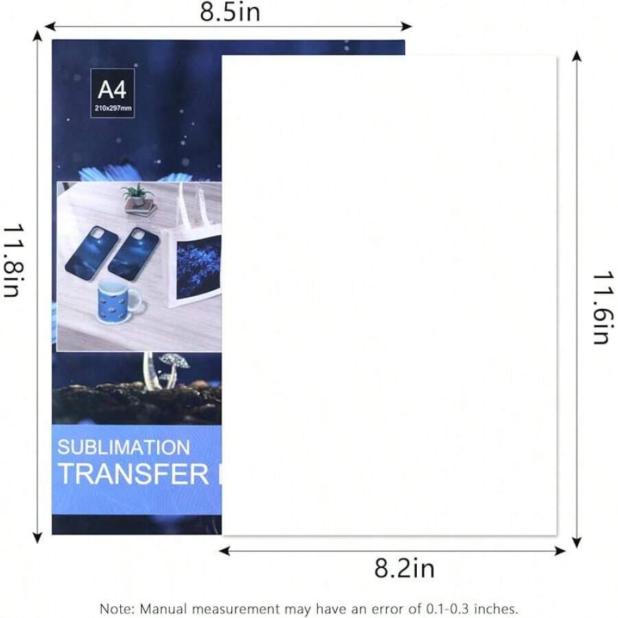 Sublimation Paper 8.5x11 Inch 100 Sheets Only Compatible With Sublimation Printer And ...