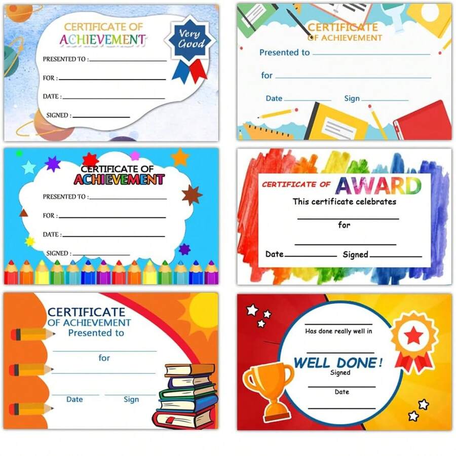 Besttile Recognition Rewards Cards 5x7 Inch Certificate Of Award For ...