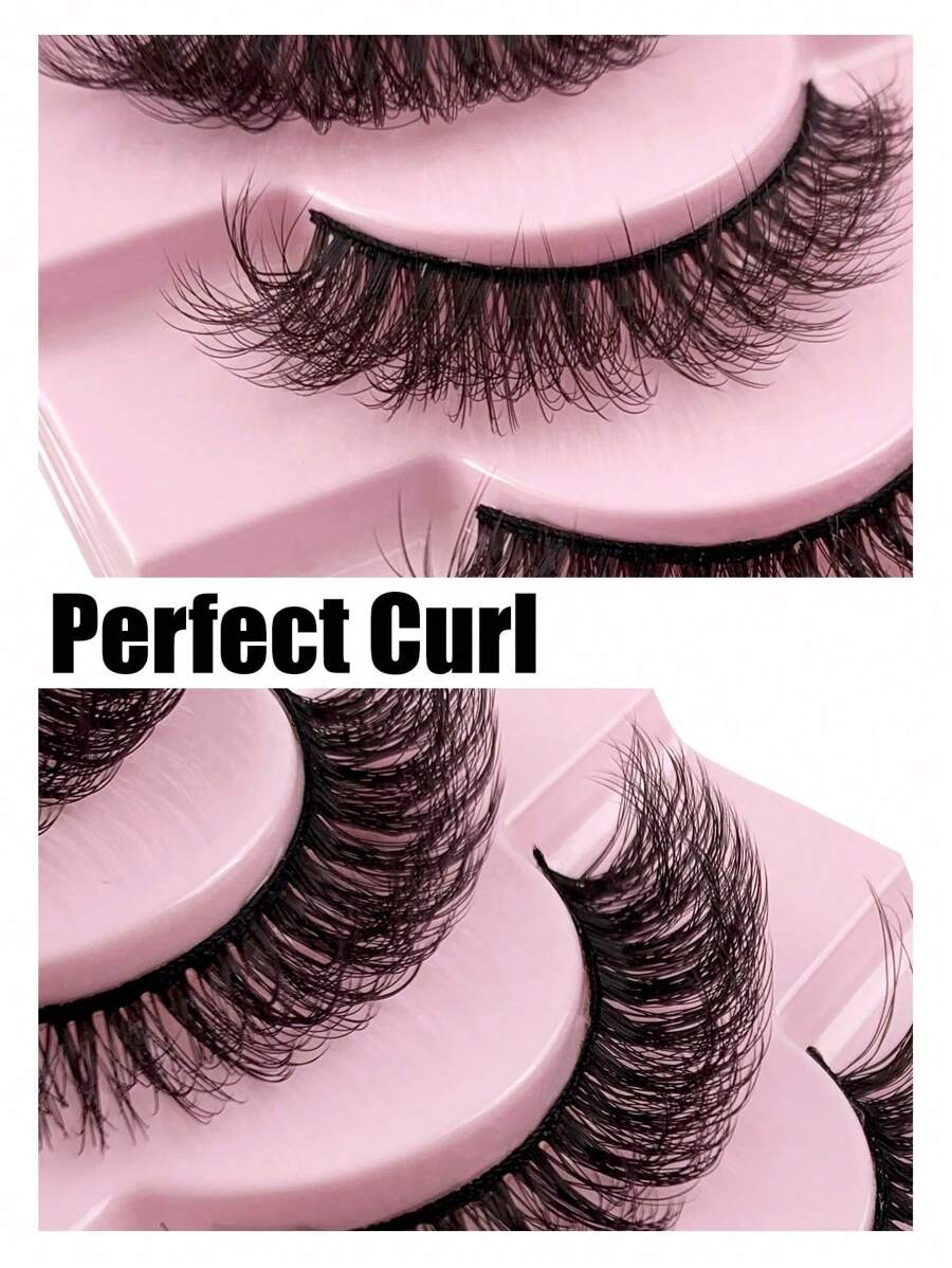 Hinarin 10 Pairs False Eyelashes Fluffy Short Style Natural Look Cat ...