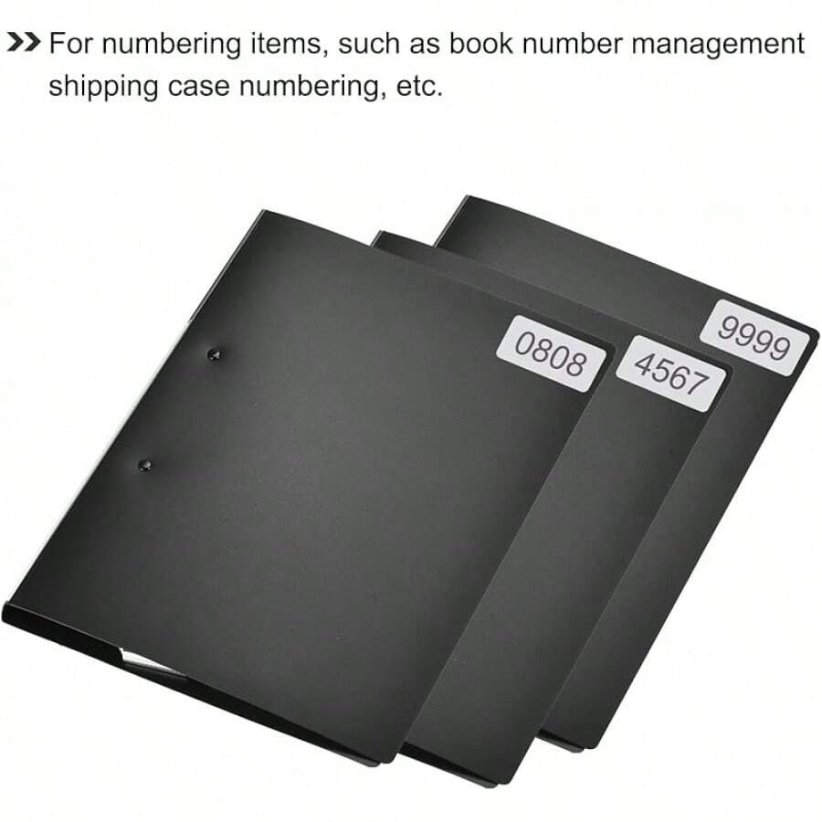 9001 To 9999 Consecutive Number Stickers Inventory Label Black Numbers ...