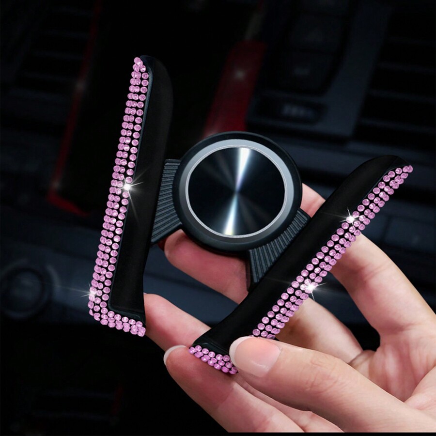 Pink Diamond Car Steering Wheel Cover Car Handle Glove With Diamond ...