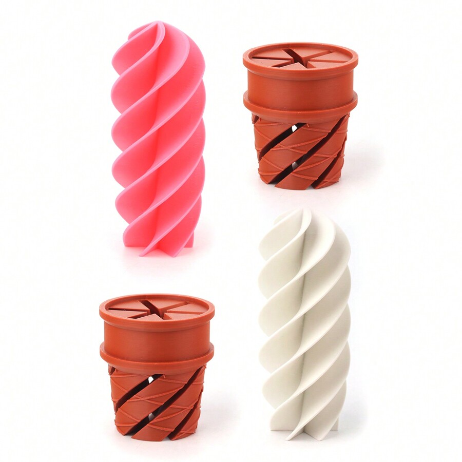 3D Printed Ice Cream Bucket Spiral Cone, Spiral Cone Decompression Toy ...