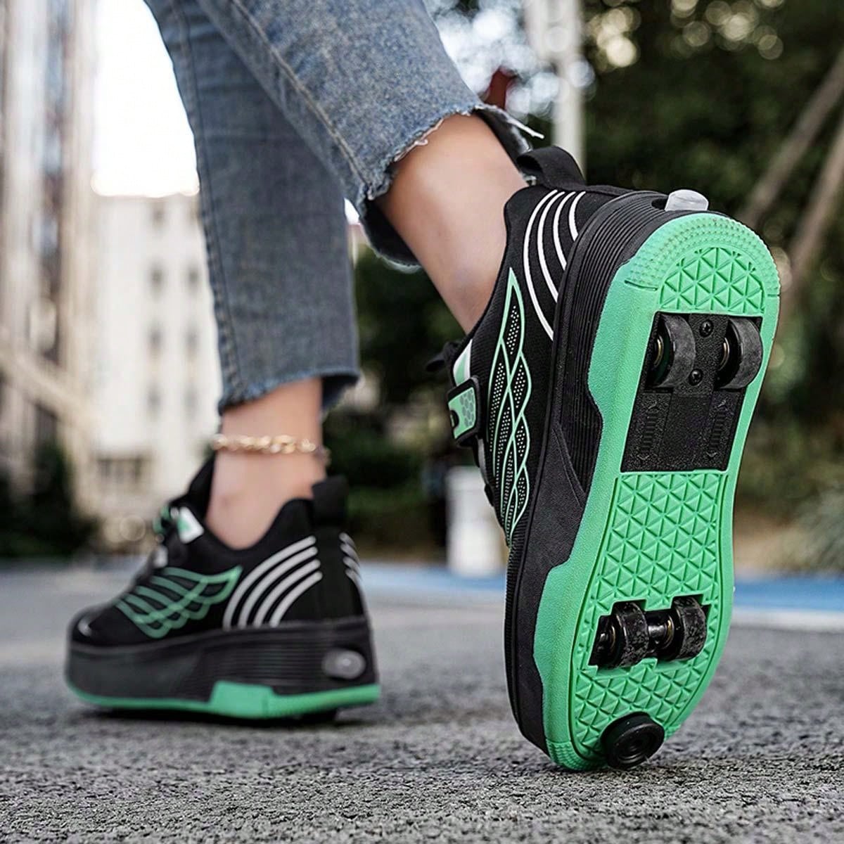 Lightweight Classic Fashion Casual Versatile Dual Wheels Walking Shoes ...