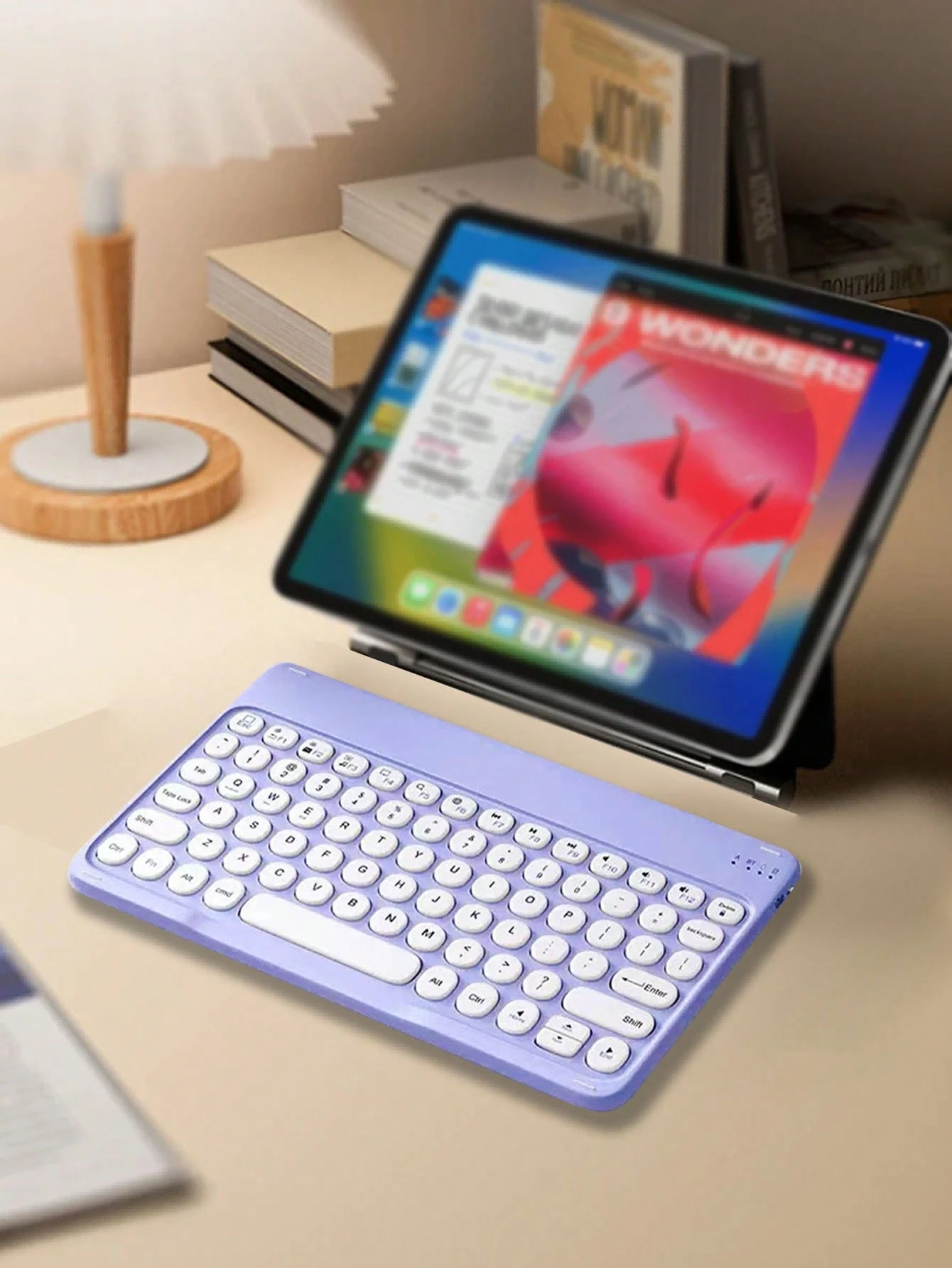 Ronde Cap Quiet Draadloos Toetsenbord, 10 Inch Ultradun, Oplaadbaar ...