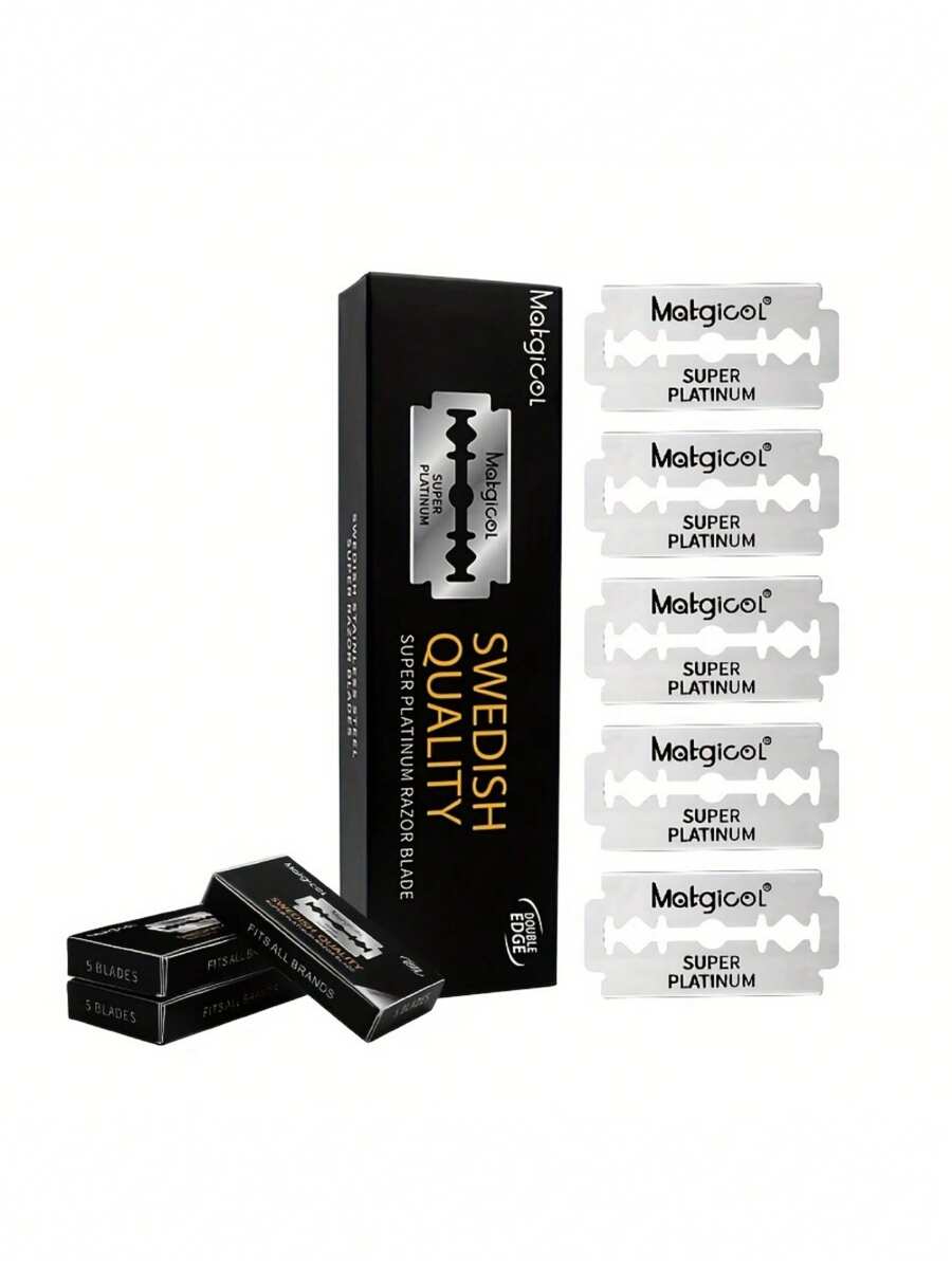 100pcs Double Edge Stainless Steel Razor Blades, Suitable For Double ...