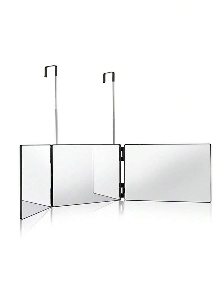 1 Pc Portable 3 Way Trifold Haircut Mirrors Height Adjustable 360 ...
