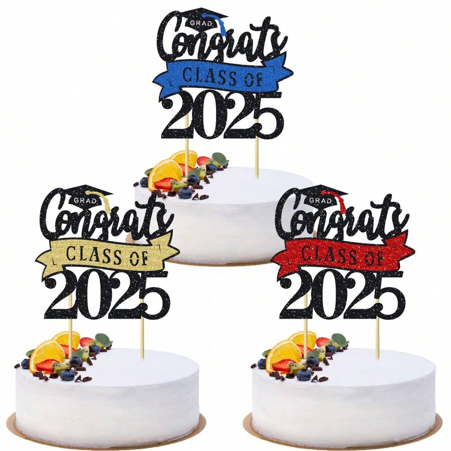 1Pc Congratulations Class Of 2025 Cake Topper, 2025 Graduation Cake ...