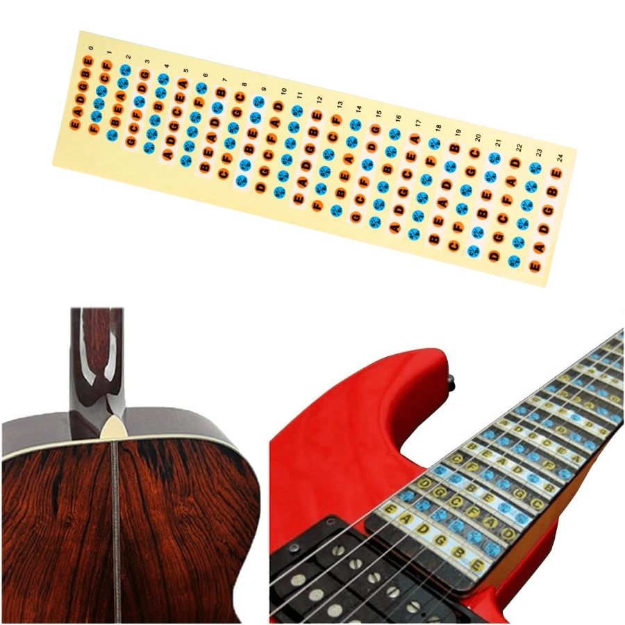 Guitar Fingerboard Notes Map Sticker Markers, Suitable For Non-Acoustic ... Guitar Fingerboard Notes Map Sticker Markers, Suitable For Non-Acoustic ...