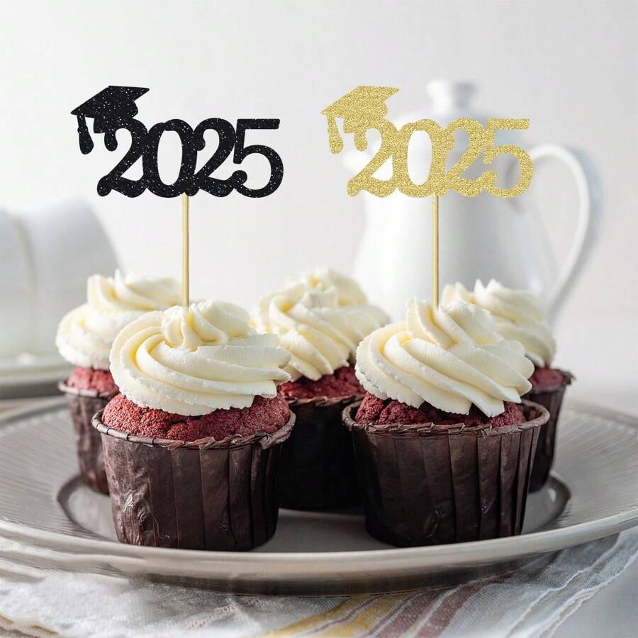 12 pièces Flûtes de graduation en paillettes de la classe de 2025 ...