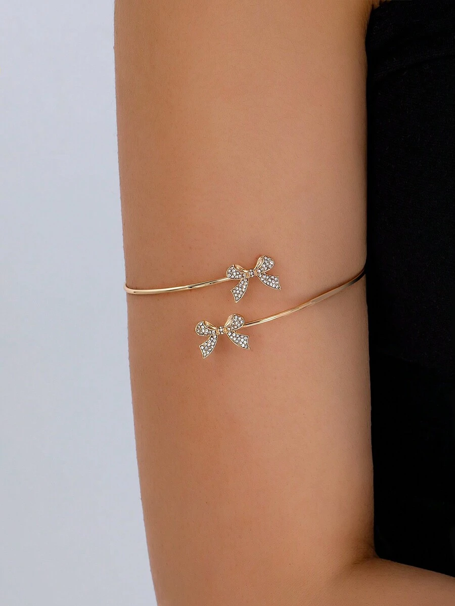 1 Pc Bowknot Bow Arm Cuff Arm Band Women Upper Arm Bangle Arm Jewelry | SHEIN USA