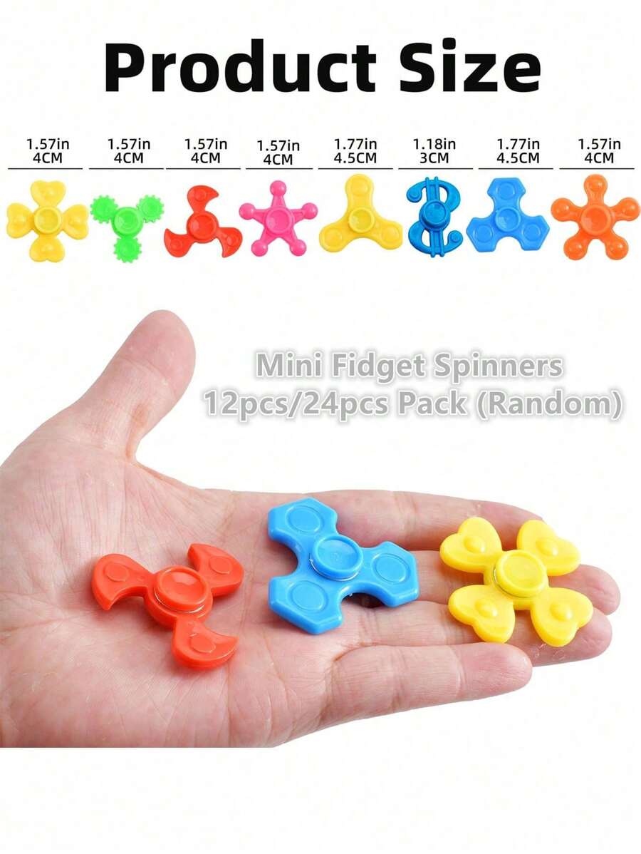 6/12/24/36pcs Mini Fidget Spinners, Stress Relief Sensory Toys, Party ...
