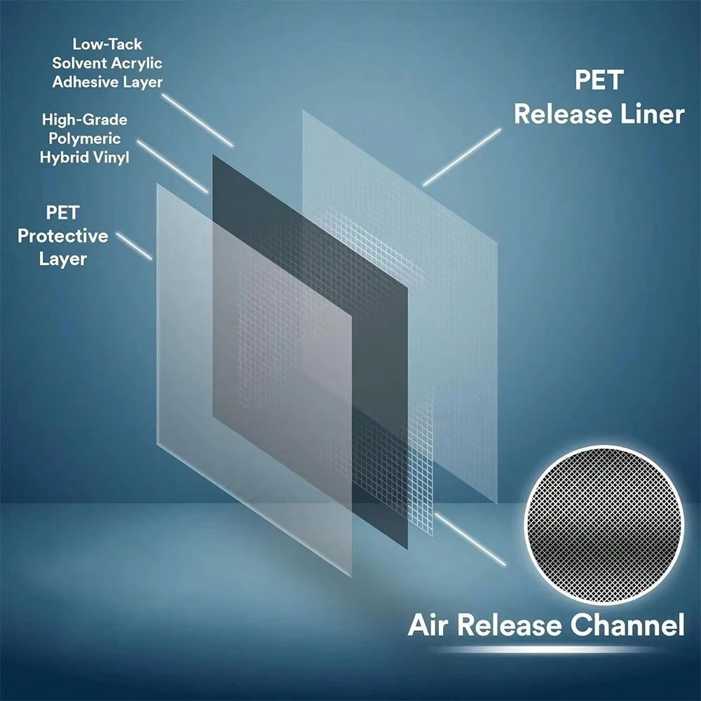 Mate Liquid Metal Silver Car Sticker Color Change Vinyl Film PET Bubble ...