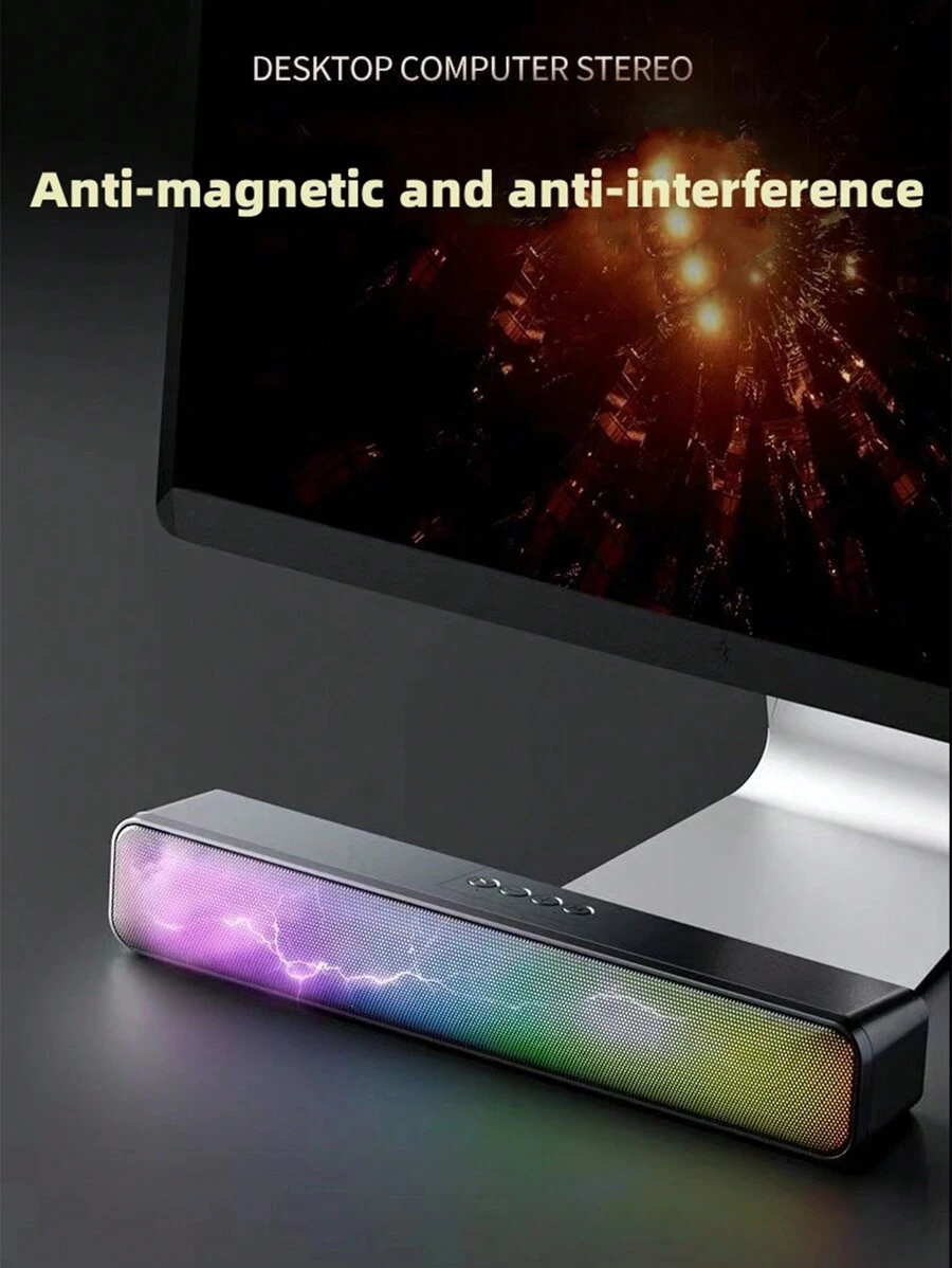 Desktop Computer Dazzle Colour Wireless Speaker Portable Plug-In ...