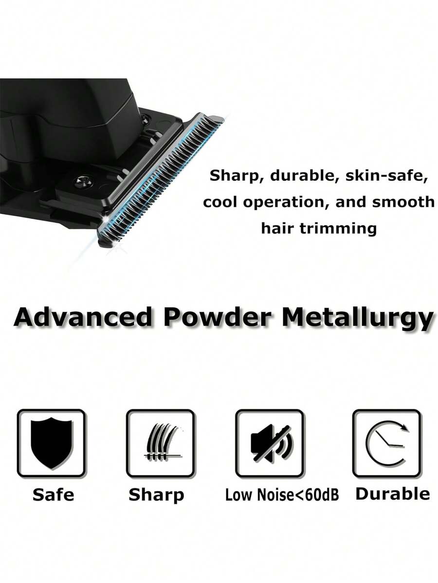 Kemei Kemei KM-2299 Barber Cordless Hair Trimmer 0mm Zero Gapped Carving Clipper Detailer ...