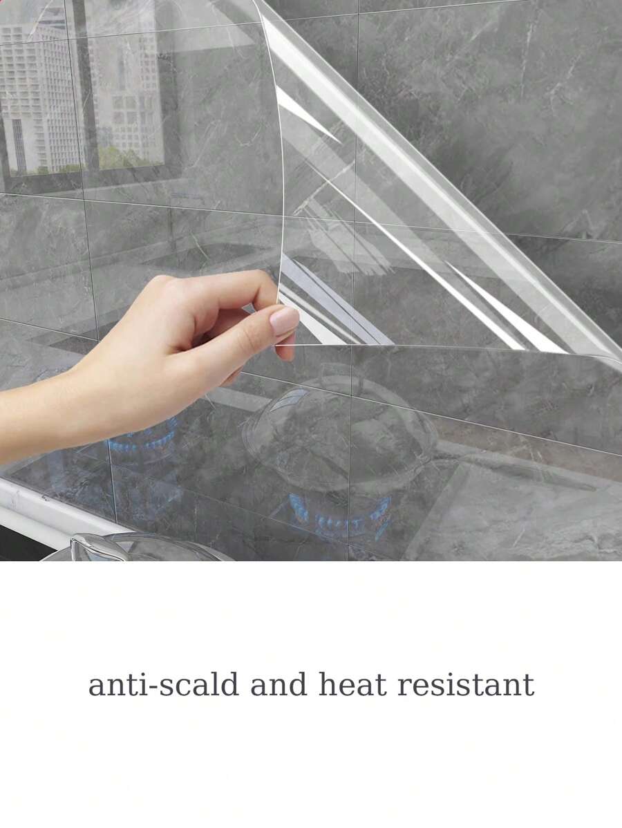 1 Roll Of Electrostatic Wall Protection Film, Waterproof, Oil-Proof ...