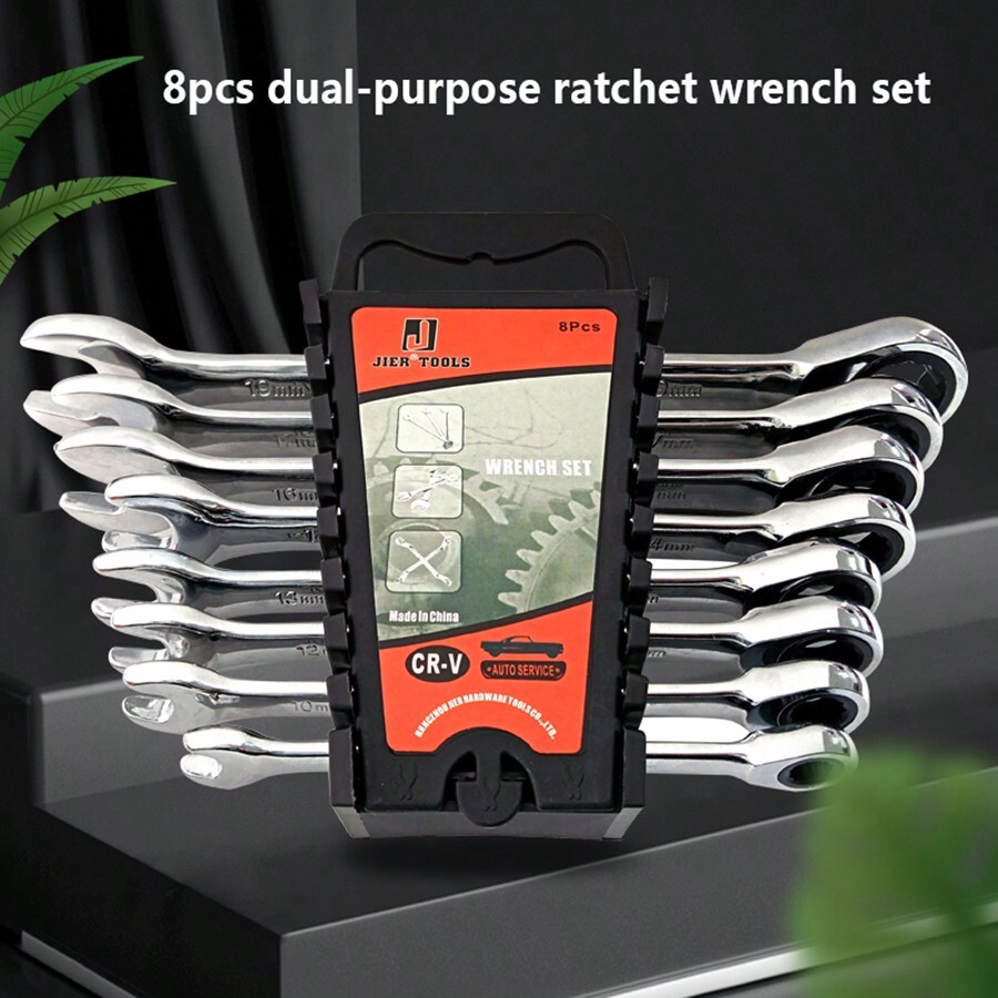 8pcs Multi-Functional Ratchet Wrench Set, Effort-Saving Fast Wrench ...
