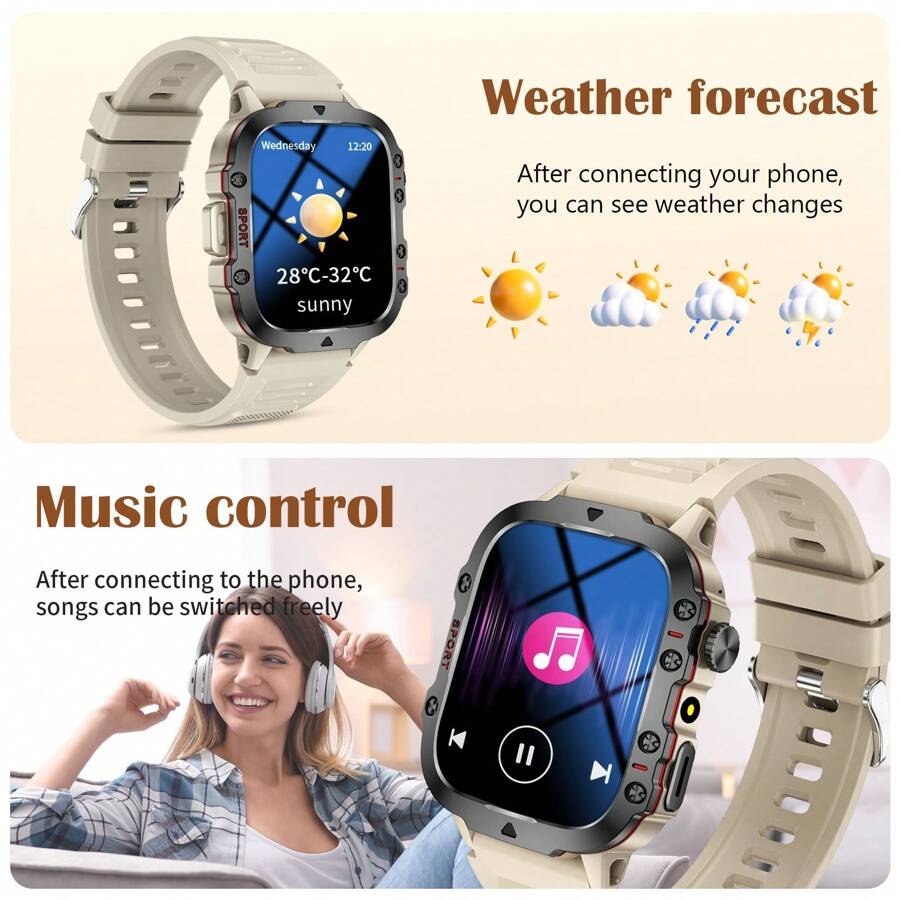 Smart Watch With Wireless Calling, Music Playback, Message Reminders ...