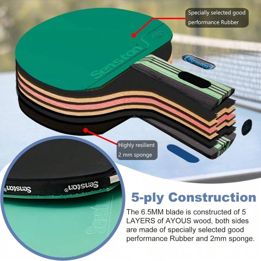 Senston Ping Pong Paddles Table Tennis Paddle For Entertainment Or ...