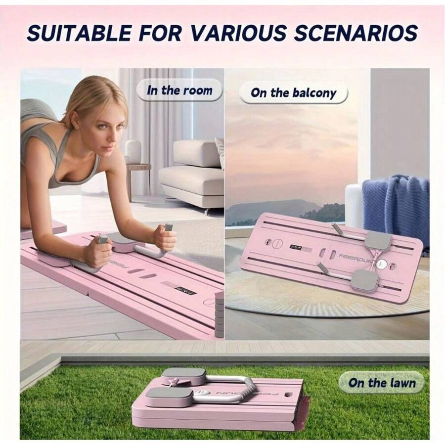 6-In-1 Multi-Purpose Foldable Pilates Reformer Board - Compact Home ...