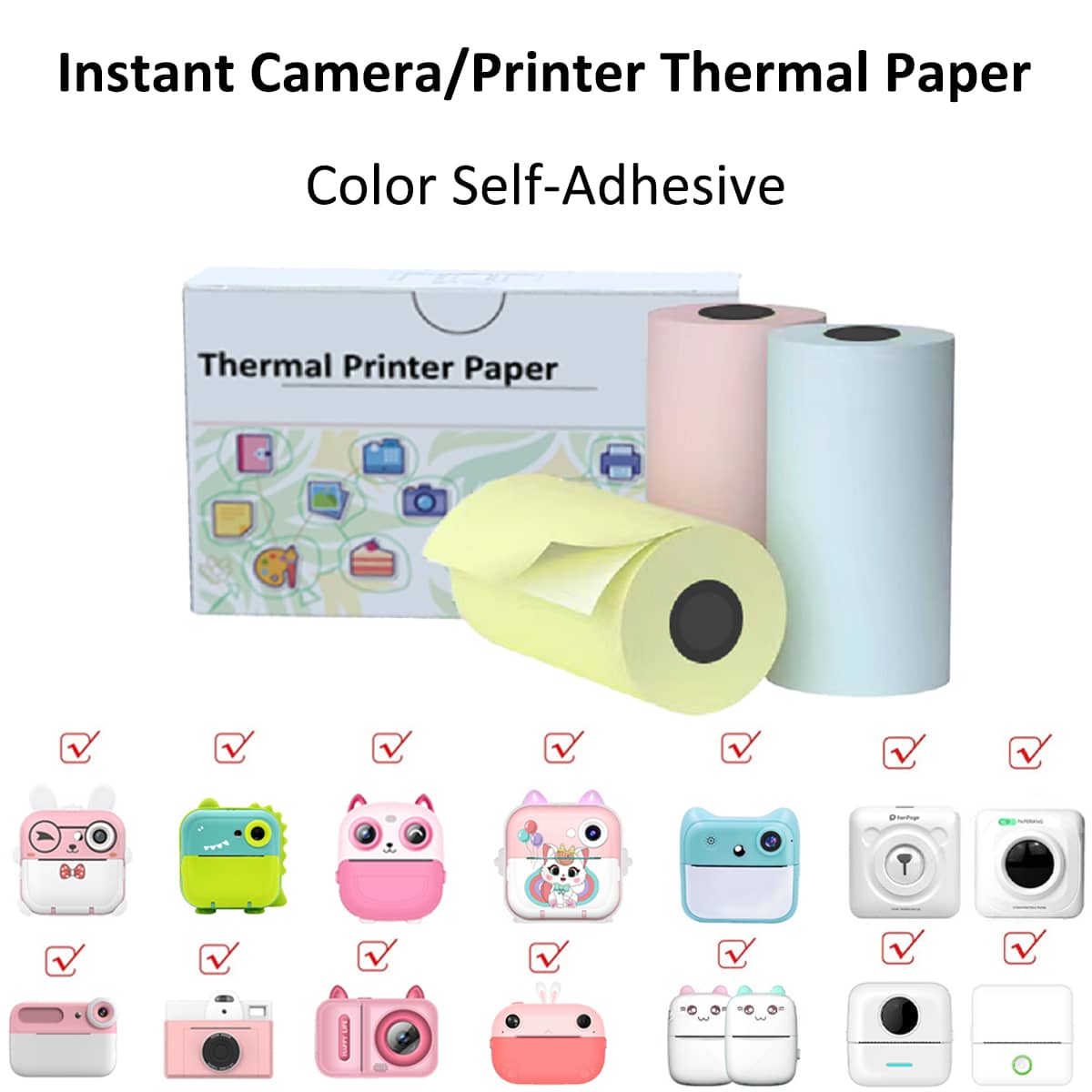 Instant Camera Refill Printpapier, Kleur Zelfklevende Print Camera ...