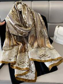 1pc Women Abaya Accessories Vintage Baroque Bohemian Palace Style Scarf ...