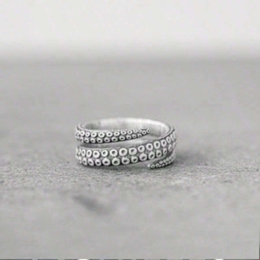 Tentacle Ring, Octopus Ring, Squid Ring, Handmade Sea Monster Ring For Men | SHEIN UK