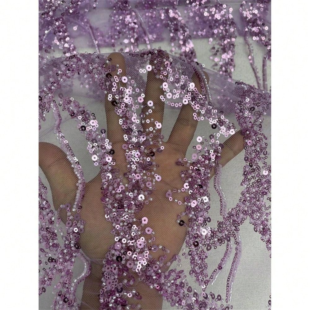 African French Beaded Lace Net Fabric 2025 High Quality Nigerian ...