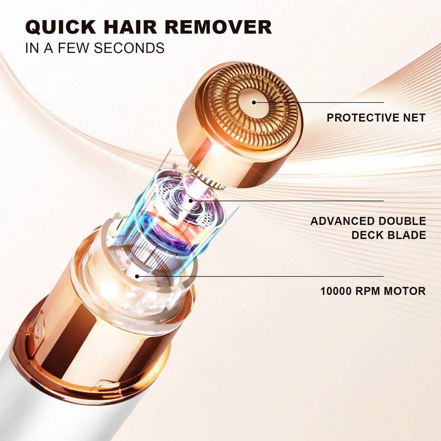 Eyebrow Trimmer For Women, 2 In1 Rechargeable Facial Hair Removal And ...