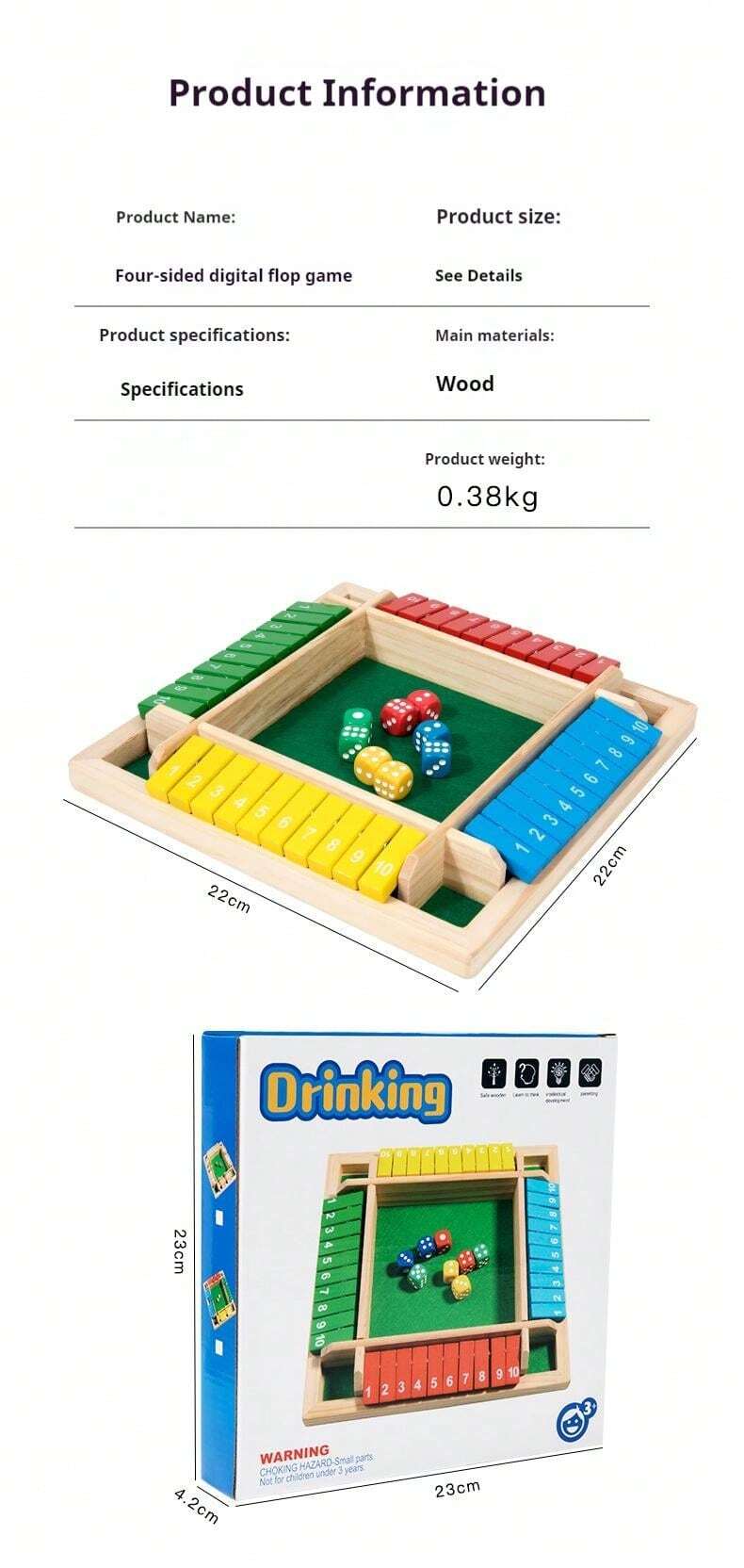 Classic Desktop Version Pub Board Game Gift Pack Wooden Board Table ...