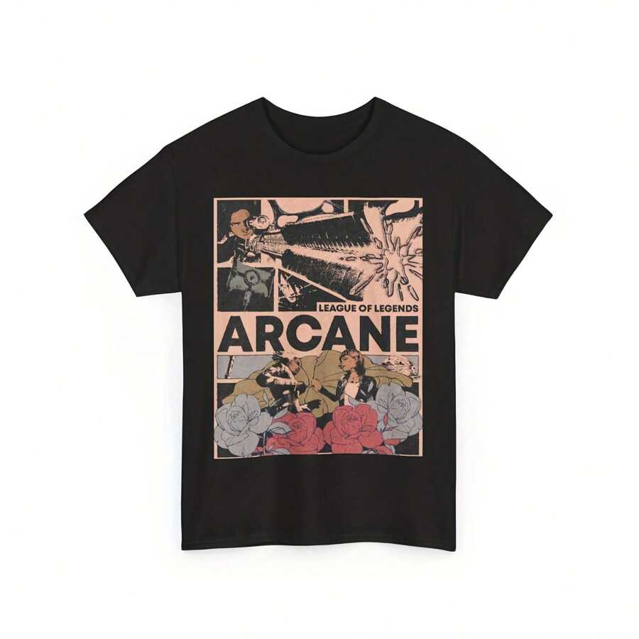 Jinx, Ekko And Caitlyn Tshirt, Arcane Tshirt - JayVik, Jinx, Jayce ...